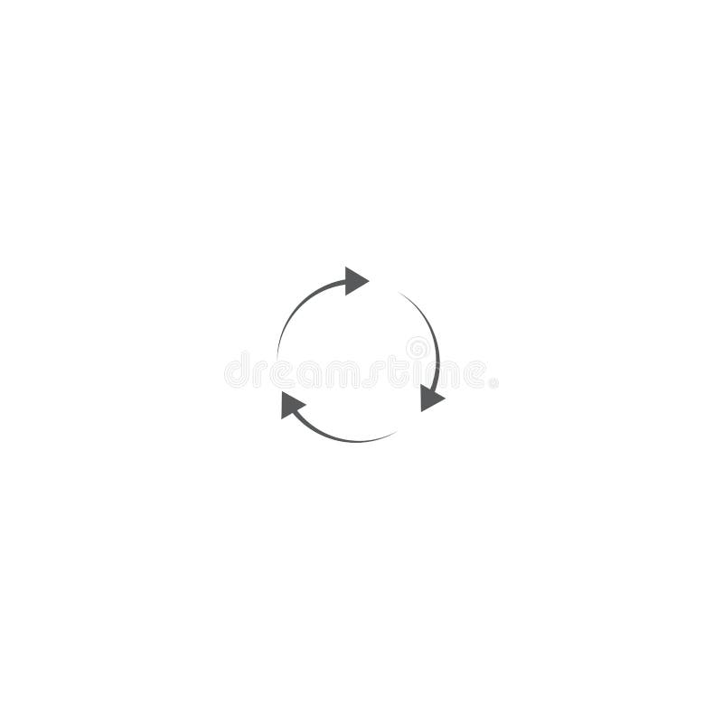 Three Arrows Cycle Vector Icon Symbol Isolated on White Background ...