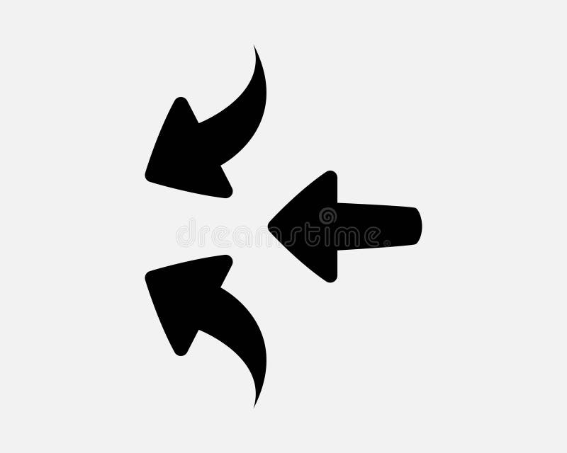 Three Arrows Point Left Pointing Sideways West Side Flow Flowing Path ...