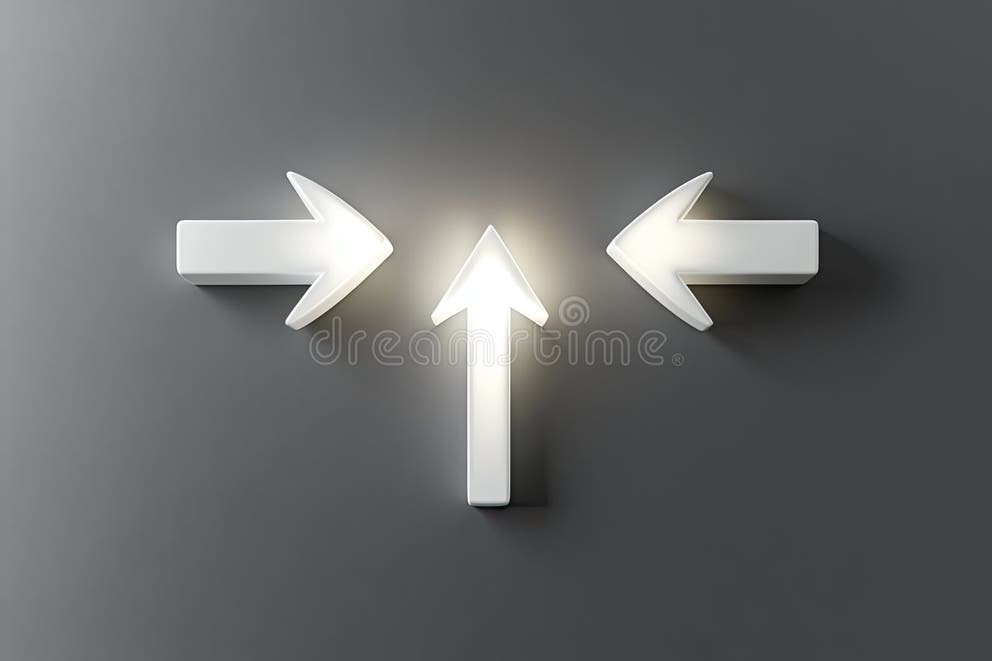 AI-Generated Choice Arrows stock illustration. Illustration of target ...