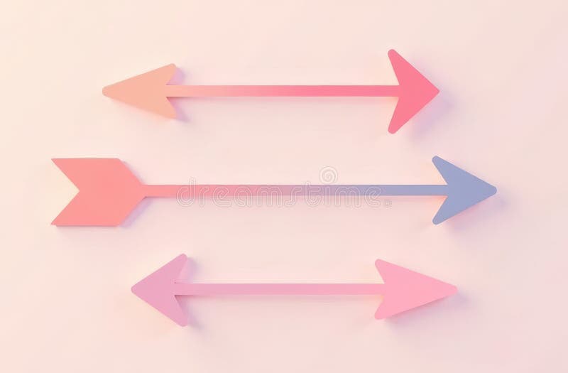 Colorful Arrows Pointing in Different Directions on a Soft Background ...