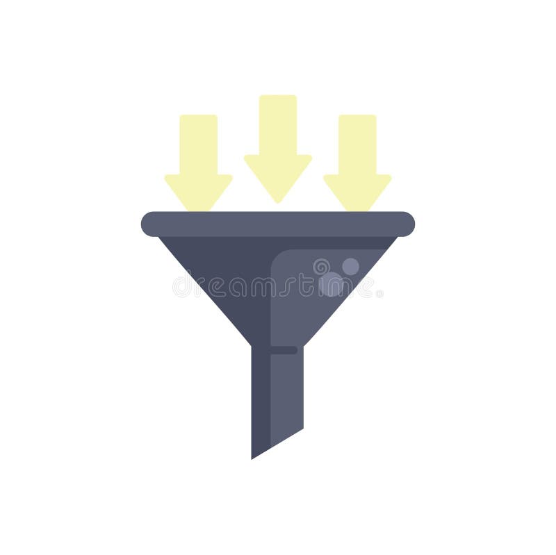 Sales Funnel Showing Leads Converting into Customers Stock Illustration ...