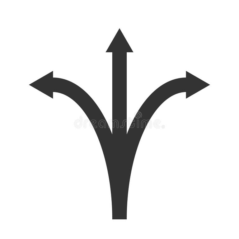 Three arrows pointing stock vector. Illustration of concept - 113530802