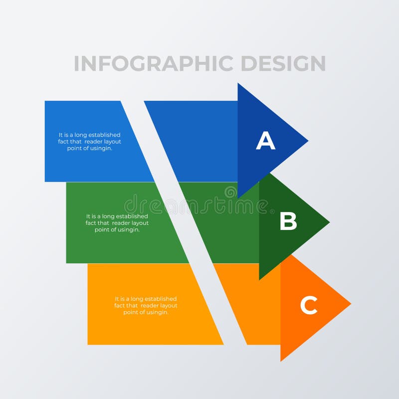 Three Arrows Process Infographic Template Design. Business Concept ...