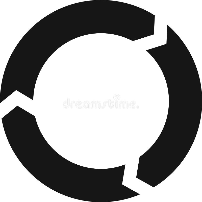 Three Arrows Rotating in a Clockwise Direction, Creating a Seamless ...