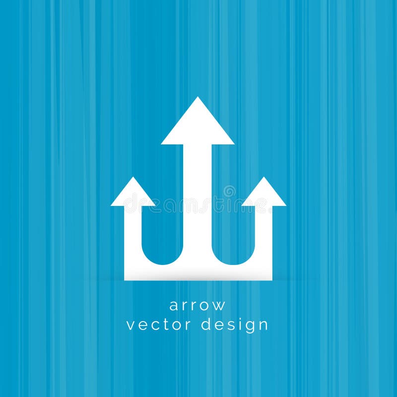 Three Arrows Symbol Vector Design Stock Vector - Illustration of ...