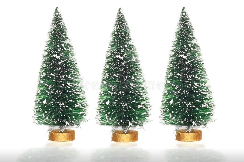 Three Artificial Christmas Trees Stock Photo - Image of green ...