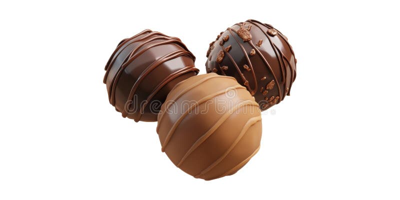 Assorted Chocolate Truffles Isolated Transparent Background Stock ...