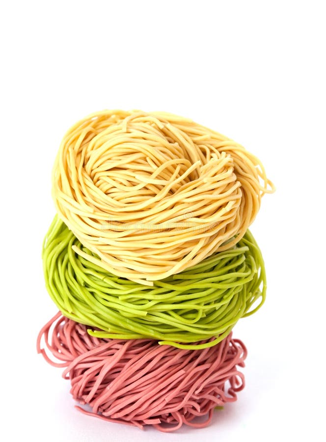 Assorted Colored Pasta Noodles Stock Image - Image of colored, made ...