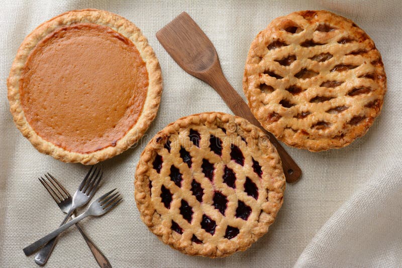 Assorted Homemade Pies Are On A Table Stock Photo - Image of bake ...