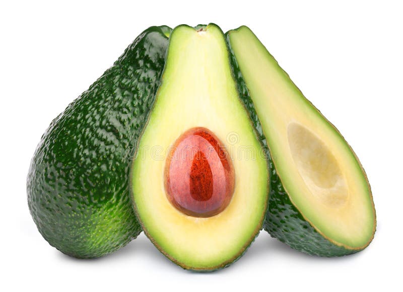 Three avocados isolated stock image. Image of path, green - 93433545