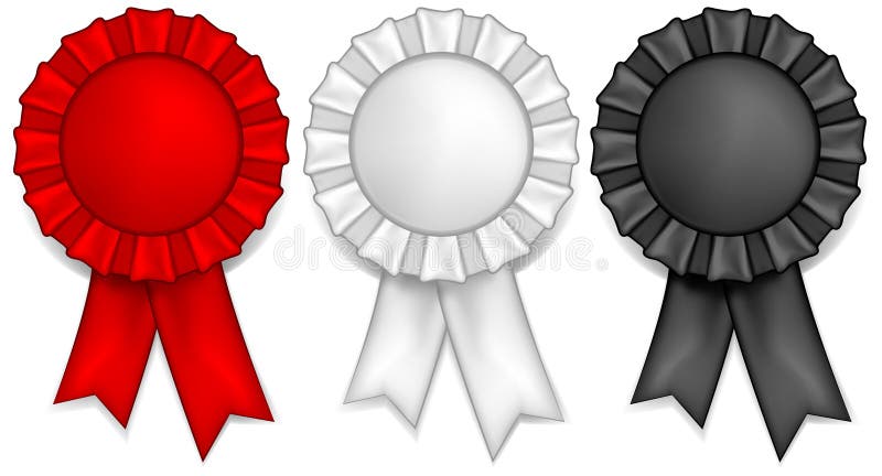 Three award ribbons stock vector. Illustration of sport - 14429295