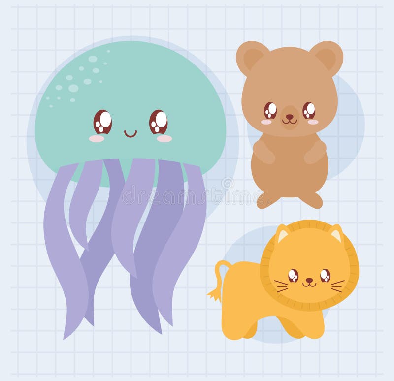 Three baby animals stock vector. Illustration of animals - 236768202