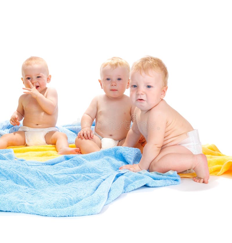 Three baby friends stock photo. Image of little, innocence - 10652440