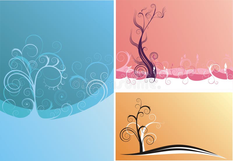 Three backgrounds stock illustration. Illustration of decor - 13899885