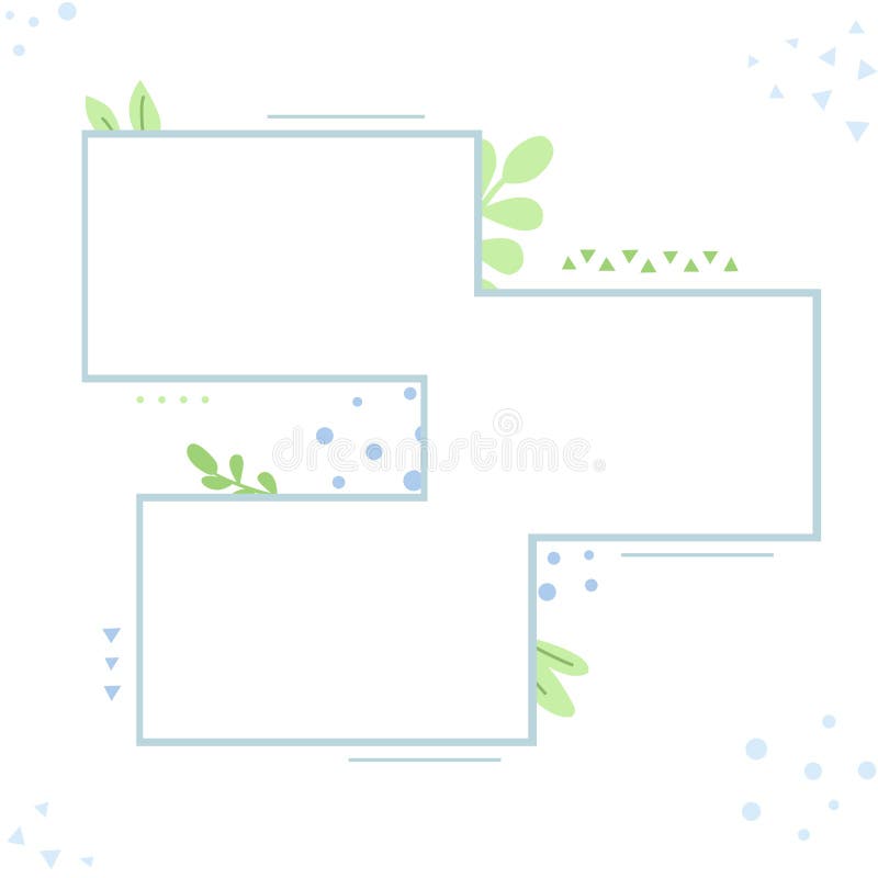 Three Backgrounds Decorated with Ornaments and Plants Stock Vector ...