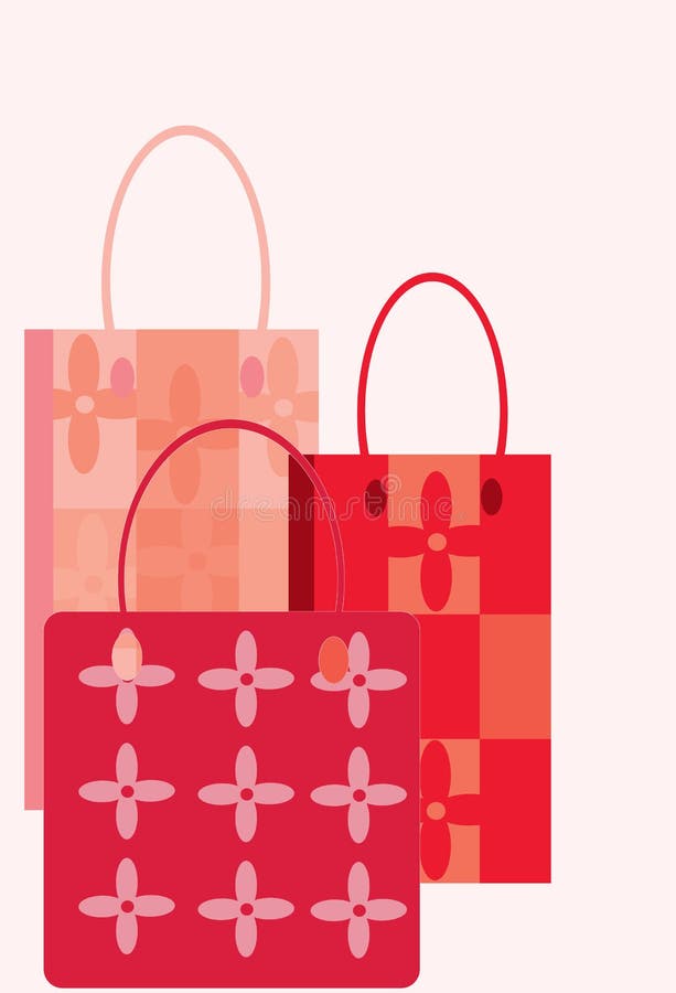 Three bags stock vector. Illustration of handbag, shopping - 6029384