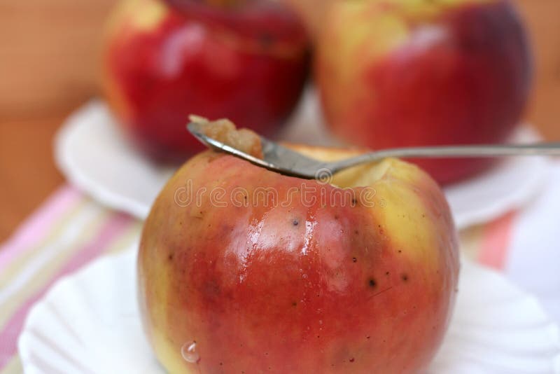 Three baked apples stock photo. Image of cooked, healthy - 31957814