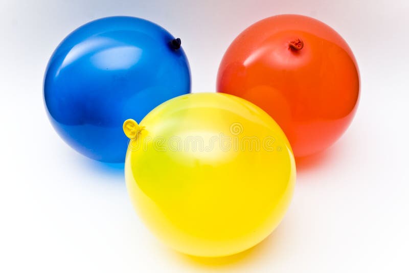 Three balloons stock image. Image of balloon, birthday - 13127397