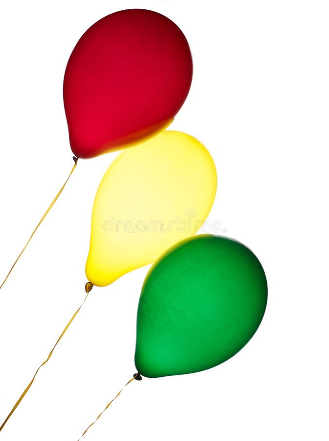 Three balloons stock image. Image of collection, colorful - 17994539