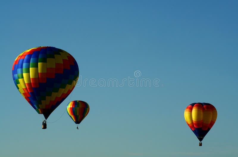 Three Hot Air Balloons stock image. Image of rising, balloon - 2528611