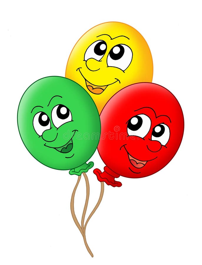 Three balloons stock illustration. Illustration of cord - 5451762