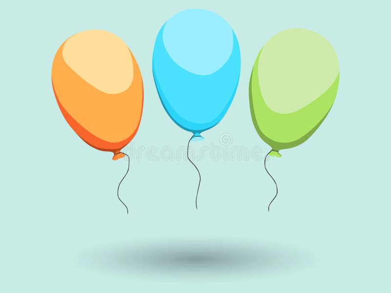 Three balloons stock vector. Illustration of event, rubber - 41246235