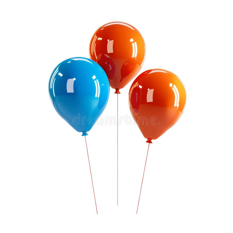 Three Balloons Floating Upwards Stock Image - Illustration of floating ...