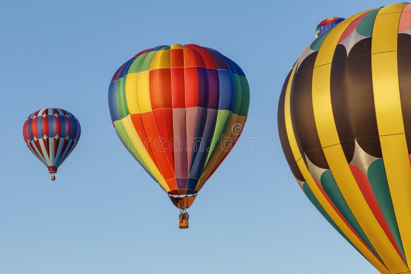 Three Hot Air Balloons stock image. Image of rising, balloon - 2528611