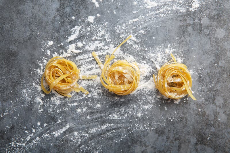 Rolled Up Spaghetti in Flour Stock Image - Image of spaghetti, italian ...