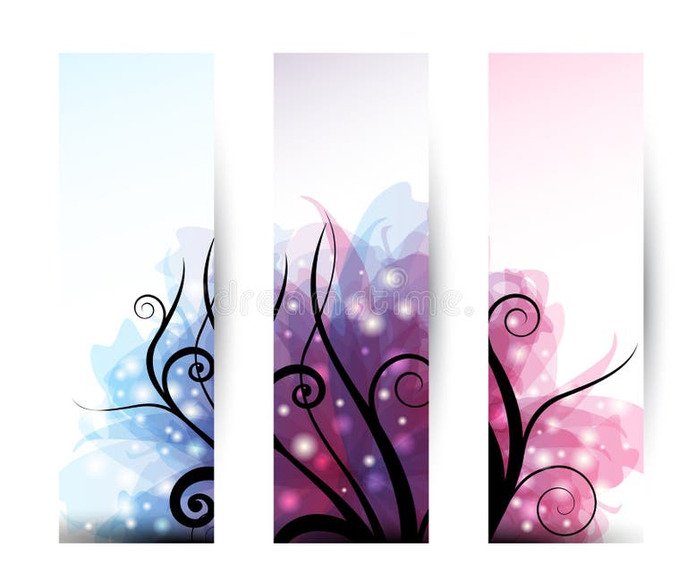Three Banner stock vector. Illustration of abstract, glitter - 20144862