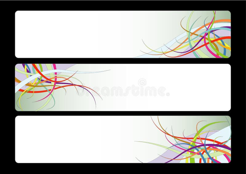 Three Banners with Abstract Design Stock Vector - Illustration of ...