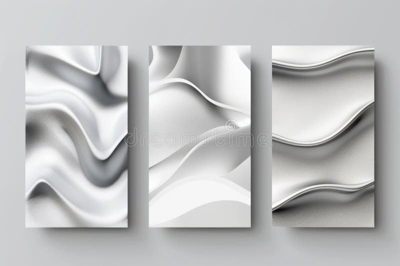 Three Banners with a Modern Wavy Design, Perfect for Website Headers or ...