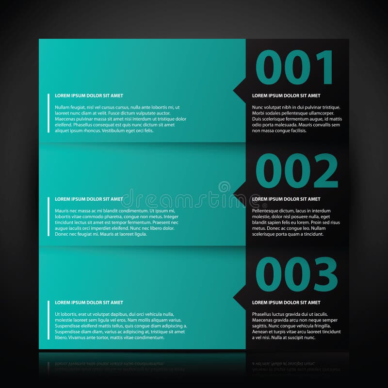 Three Banners with Text and Numbers. Stock Vector - Illustration of ...