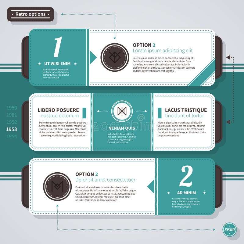 Three Banners with Two Options in Retro Style. EPS10. Stock Vector ...