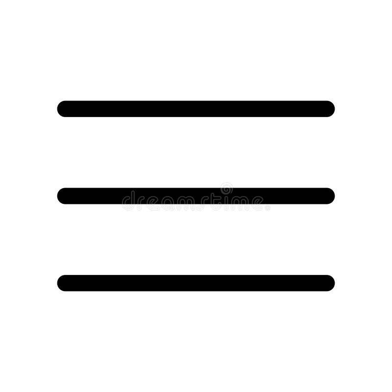 Three Bar Line Icon. Symbol of Menu. Outline Modern Design Element ... Three Bar Line Icon. Symbol of Menu. Outline Modern Design Element ...