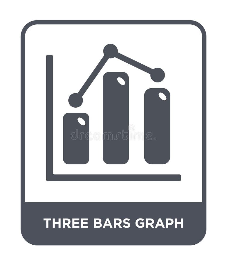 Three Bars Graph Icon Vector Isolated on White Background, Logo Stock ...
