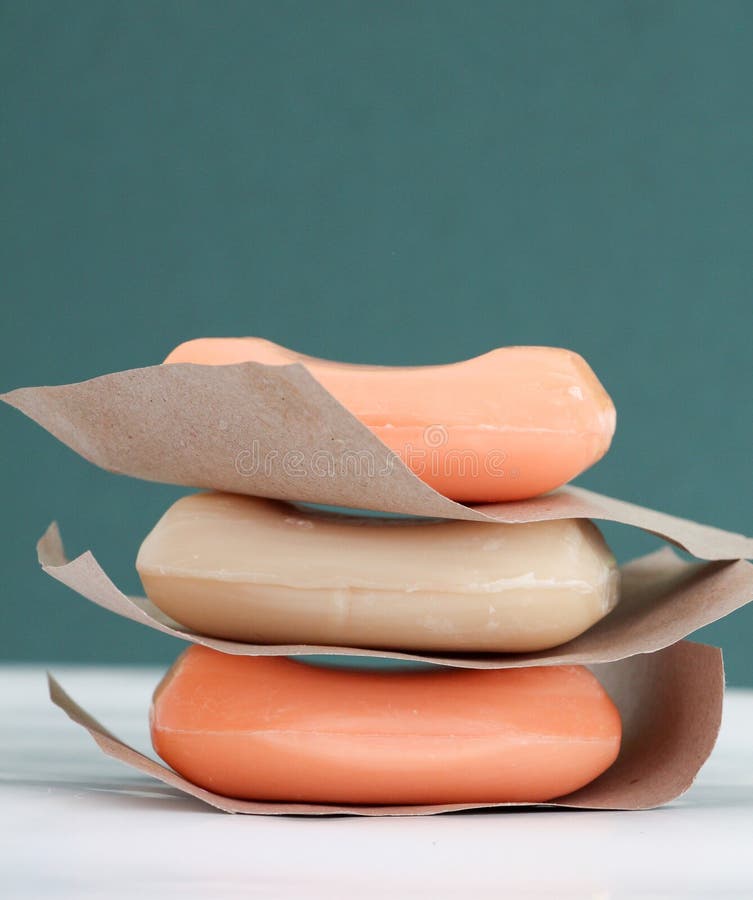 Three bars of soap stock photo. Image of shot, finished - 80785746