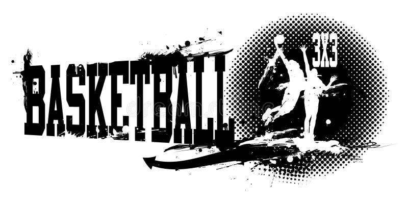 Three-on-three Basketball Banner Vector Illustration Stock Vector ...