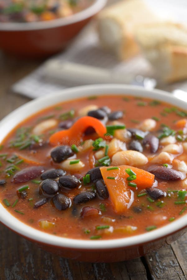 Three bean soup stock image. Image of rustic, soup, cuisine - 28278735