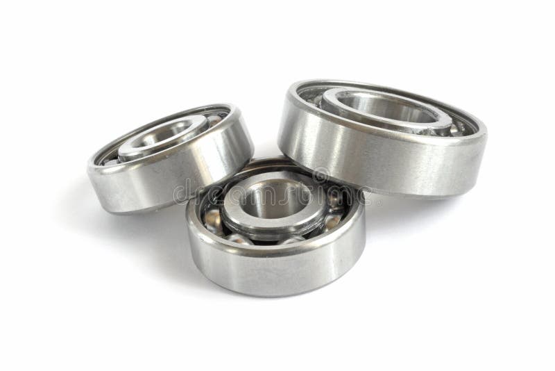 Three bearings stock photo. Image of machine, white - 100496070