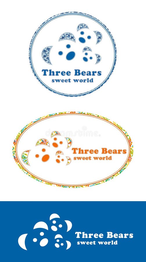 Three bears emblem stock vector. Illustration of childhood - 34228731