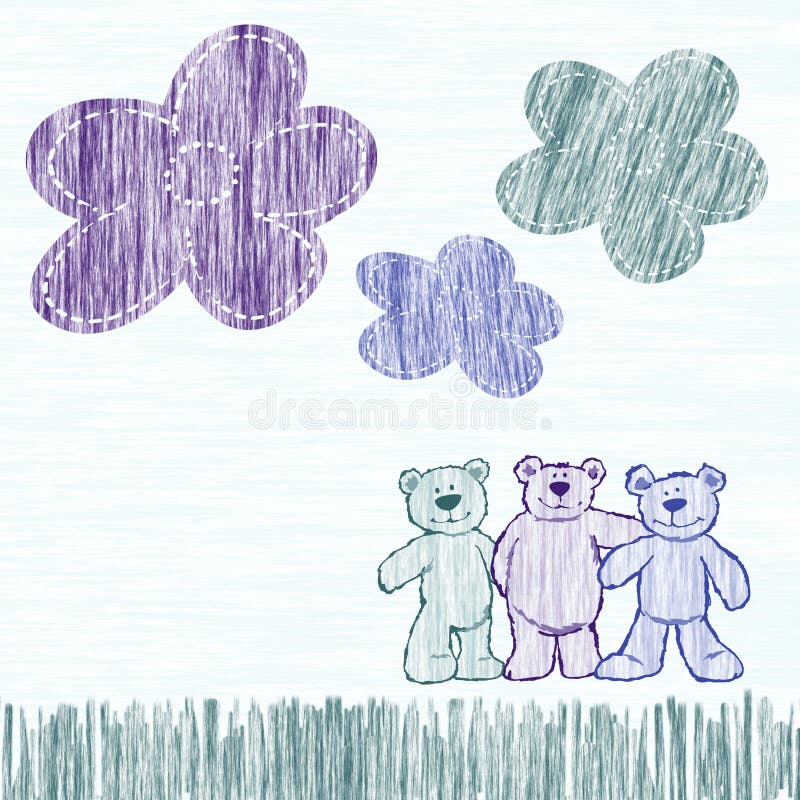 Three bears stock illustration. Illustration of comics - 47314420
