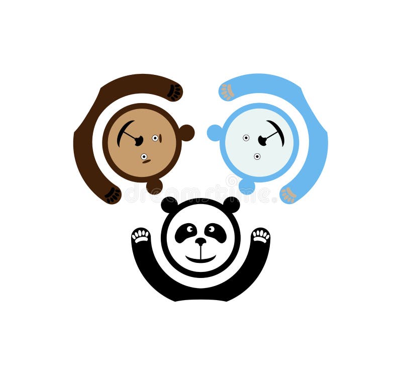 Three bears emblem stock vector. Illustration of wild - 34228731