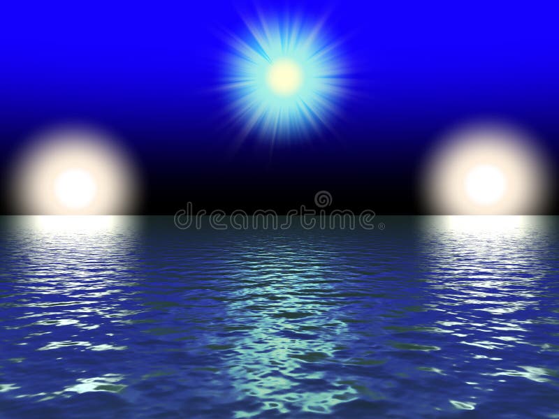 Three beautiful sun stock illustration. Illustration of fire - 1478785