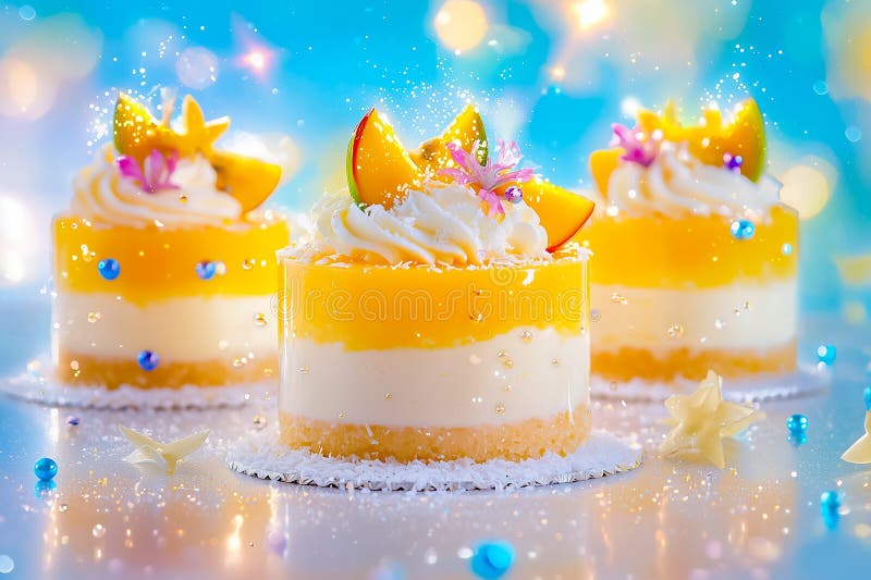 Three Beautifully Crafted Cakes are Adorned with Colorful Fruit and ...