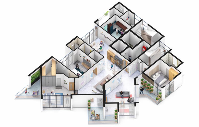 Axonometric Interior Stock Illustrations – 311 Axonometric Interior ...
