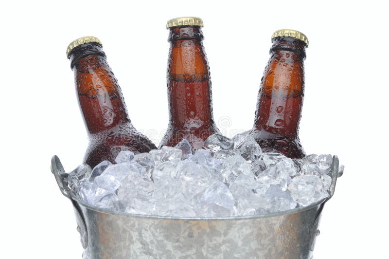 Three Beer Bottles stock photo. Image of glass, drop - 15539106