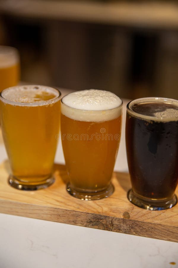 Three beer sampler stock photo. Image of beverage, samples - 272914694