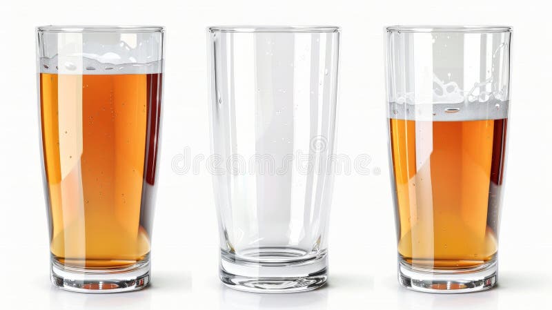 Three Beers on White Surface Stock Image - Image of brewery, thirst ...