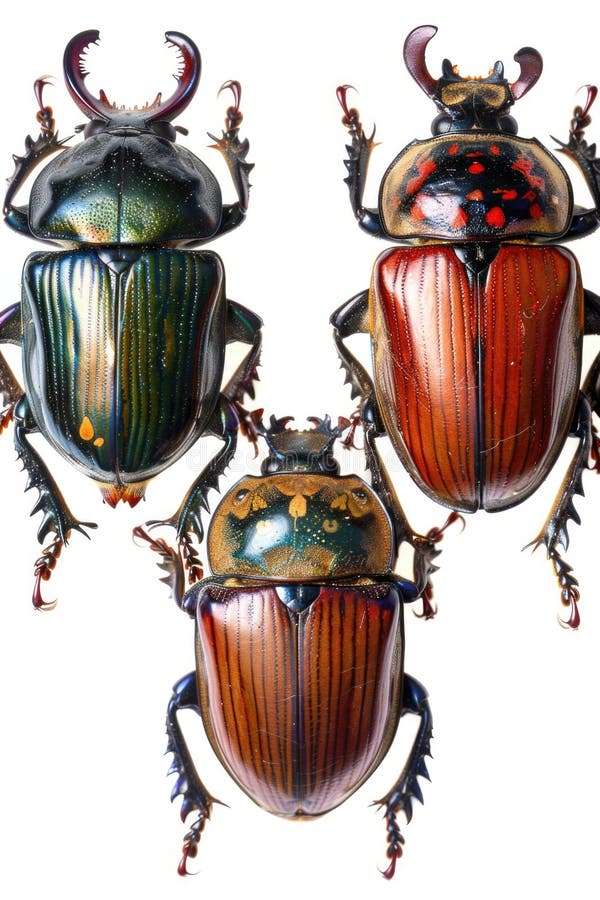 Three Beetles Sitting on Top of Each Other. Suitable for Nature and ...